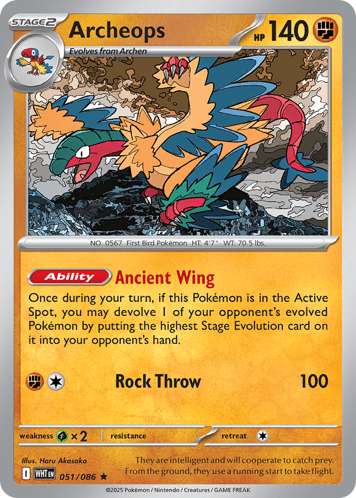[051/086] - Archeops - White Flare - Holo - Pokefam.nl